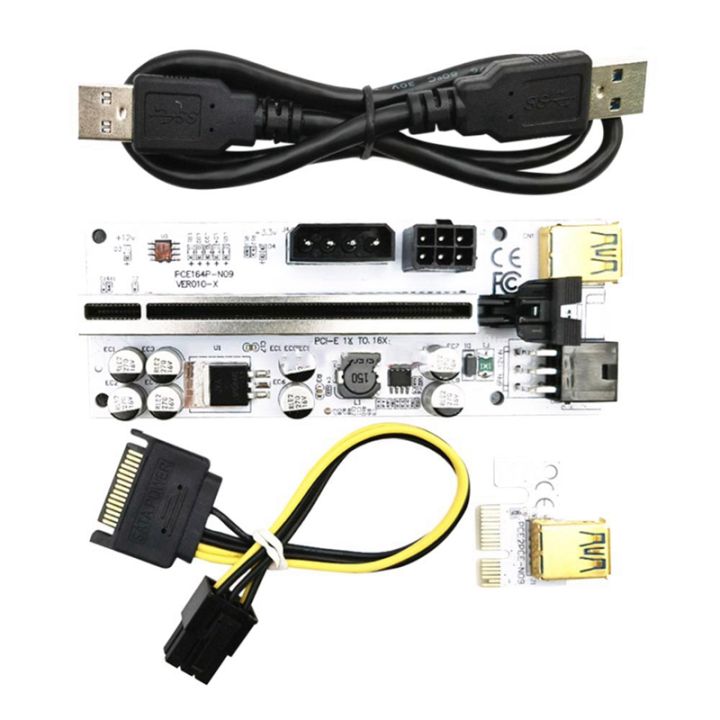 VER010-X Pcie Riser Pci-E X1 to Pcie X16 Graphics Card Adapter Board ...
