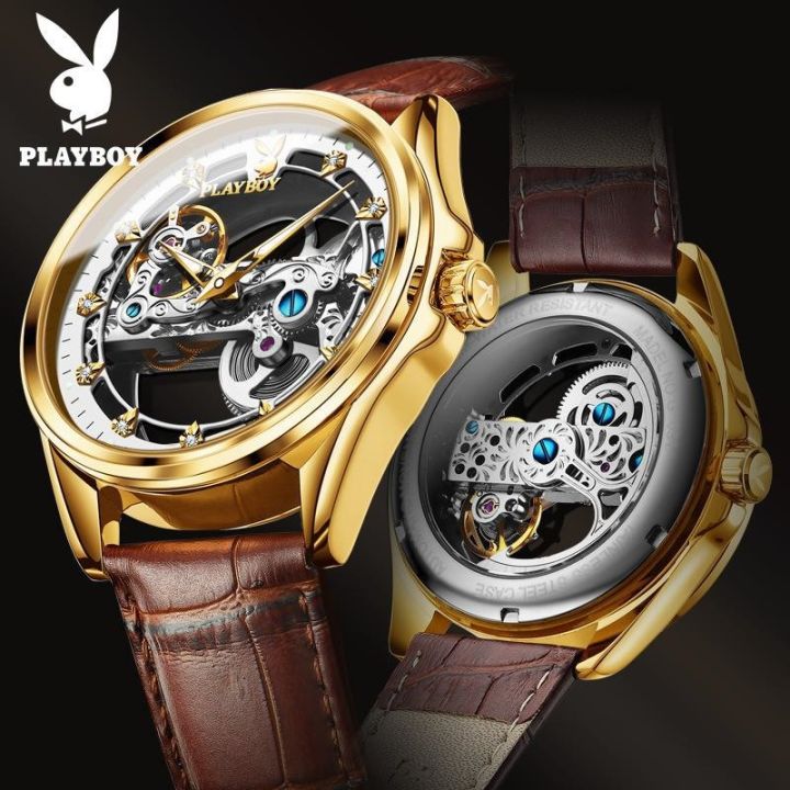 PLAYBOY Playboy brand watch factory automatic mechanical watch hollow ...