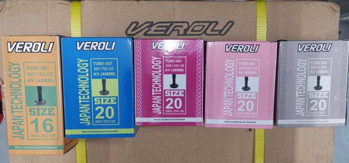 Veroli Bicycle Tube 16' & 20' & 24' & 26' & 27.5' & 29' & 700C (AV48mm ...