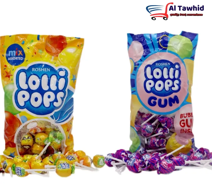 ROSHEN LOLLI POPS WITH BUBBLE GUM INSIDE 920gm / LOLLI POPS MIX ...