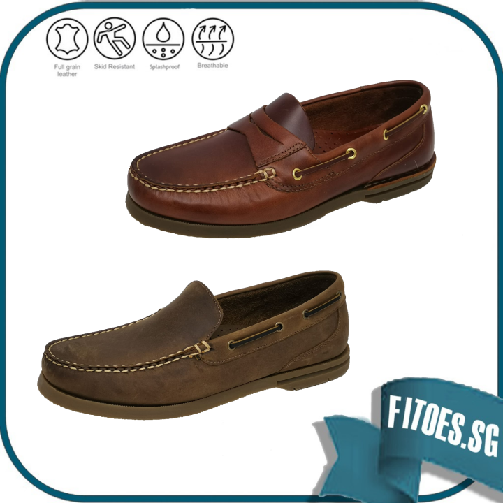 ***Ready stock*** Nuker Leather Boat Shoes Men Moccasins Gaff Outlander ...
