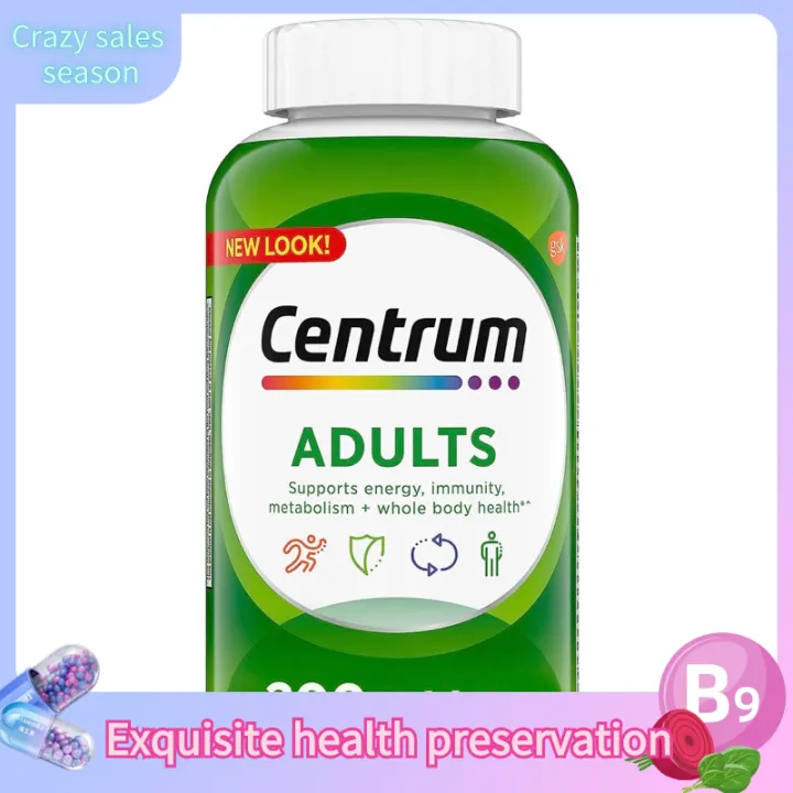 Centrum Adult Multivitamin Supplement 60/200 tablets Health Products ...