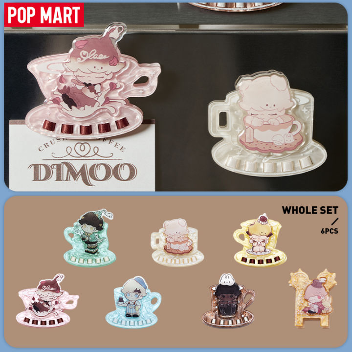 POP MART DIMOO Crush On Coffee Series-Acrylic Fridge Magnet Clip Blind ...
