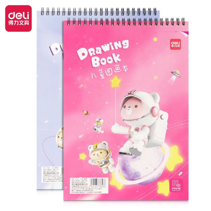 (Cewek) Deli School Drawing Book / Buku Gambar Jilid Spiral Kertas ...