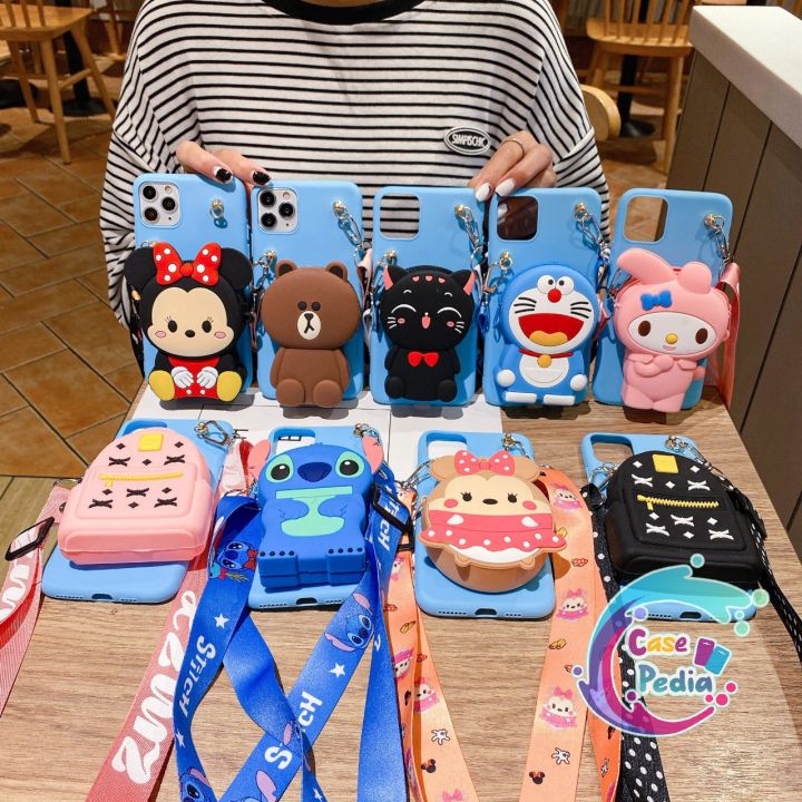 CP Case Dompet Karakter case oval Casing hp untuk SAMSUNG J2 PRIME A03 A04E A10S A13 A50 all ...