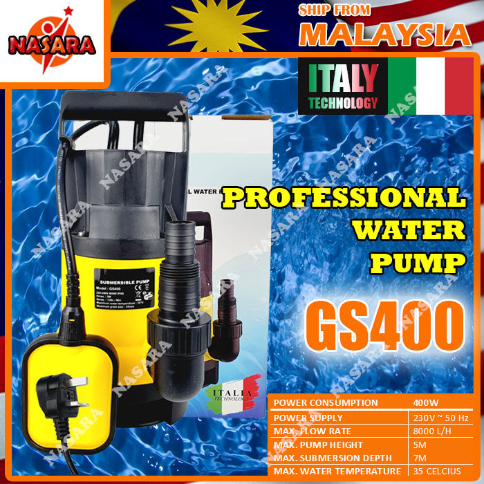 Nasara GP400 Professional Submersible Water Pump Sewage Automatic Water ...