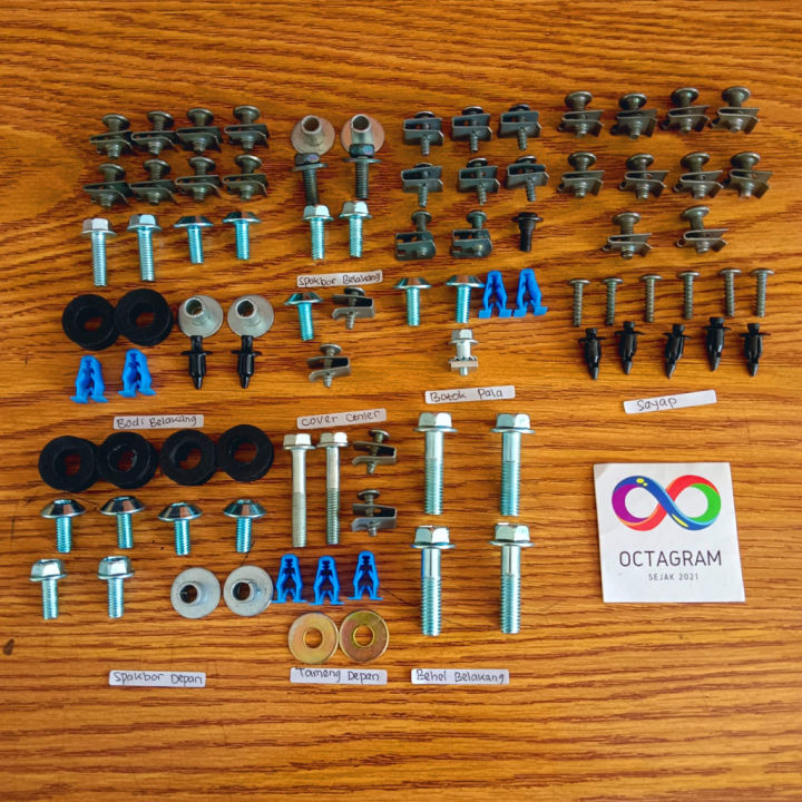 Baut Supra X GTR 150 / Baut Body motor Supra X GTR 150Lengkap/Baut body ...