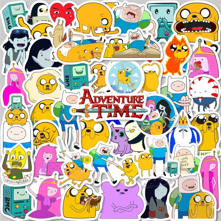 60pcs Stiker Adventure Time | Sticker Adventure Time | Stiker Kartun ...