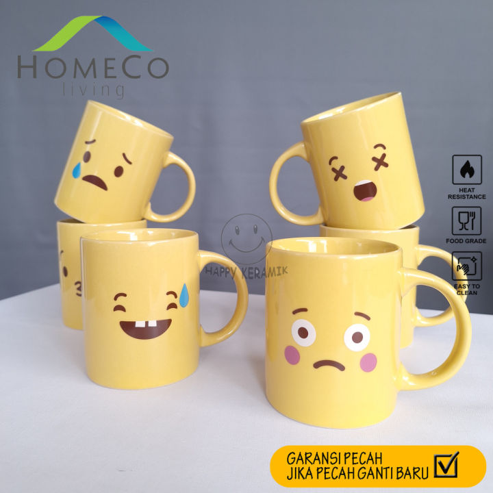 HOMECO [1PCS] Mug 11oz Nk Emoji Internasional Collection Cangkir ...