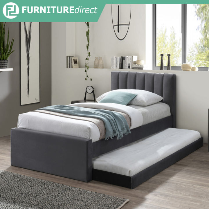 LOFT Living LEWIS Single and Super Single Size Pull Out Bed Frame-Grey ...