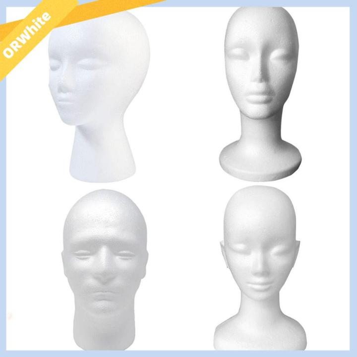 ORWHITE SHOP Wig Display Dummy Female Head Model Head Model Styrofoam ...