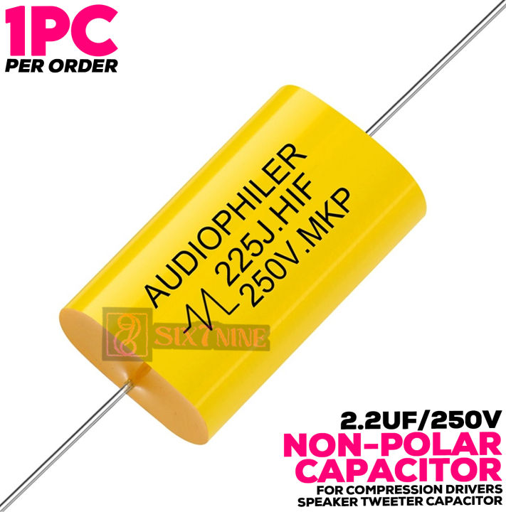 2.2UF/250V TWEETER CAPACITOR AUDIOPHILER NON POLAR CAPACITOR FOR TWEETER/DRIVER/SPEAKERS | Lazada PH