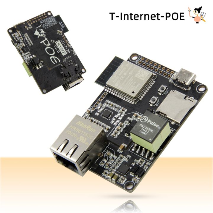 LILYGO® TTGO T-Internet-POE ESP32 Ethernet Adapter LAN8720A Development ... LILYGO® TTGO T-Internet-POE ESP32 Ethernet Adapter LAN8720A Development ...