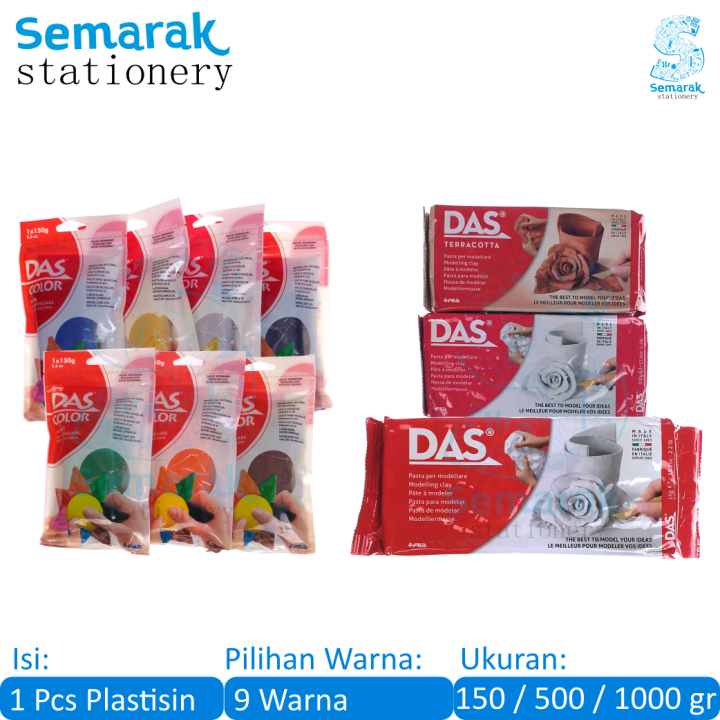 DAS Modelling Color Mainan Lilin Plastisin 150 / 500 / 1000 gr - Hitam ...