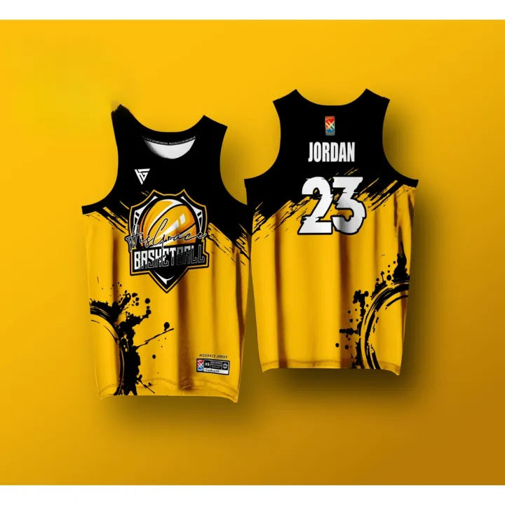 Round neck and V-neck tank top HISGRACE basketball yellow V2 HG concept ...