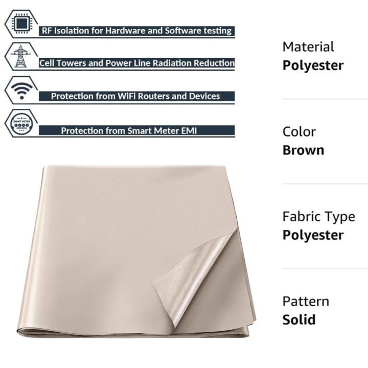ZYPlanet Electromagnetic Field Shielding Cloth Faraday Fabric Anti ...