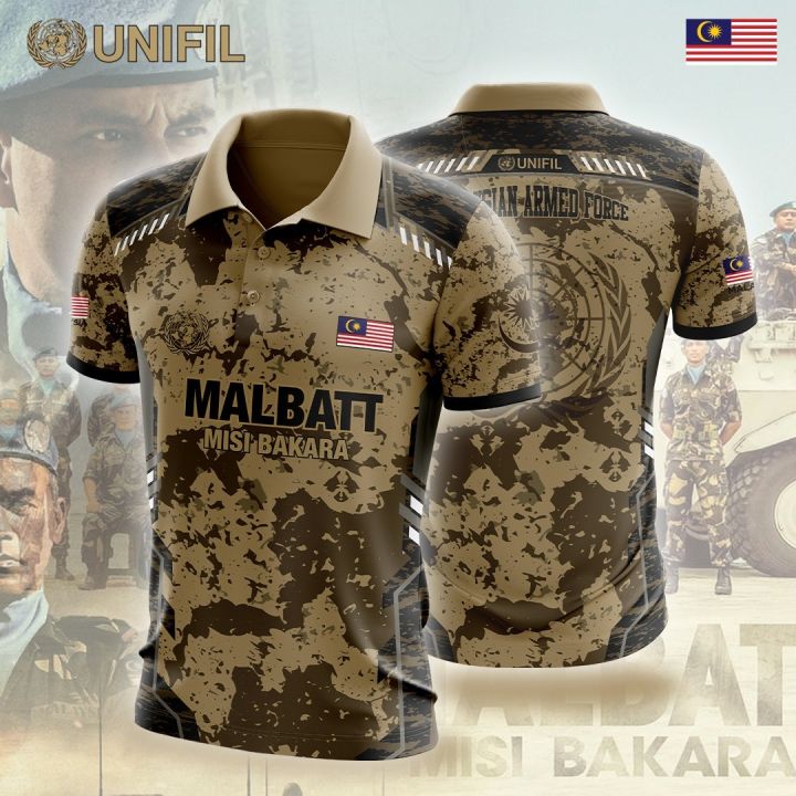 MALBATT MISI Bakara-Armed FORCE 3D CAMO POLO SHIRT Free Customized ...