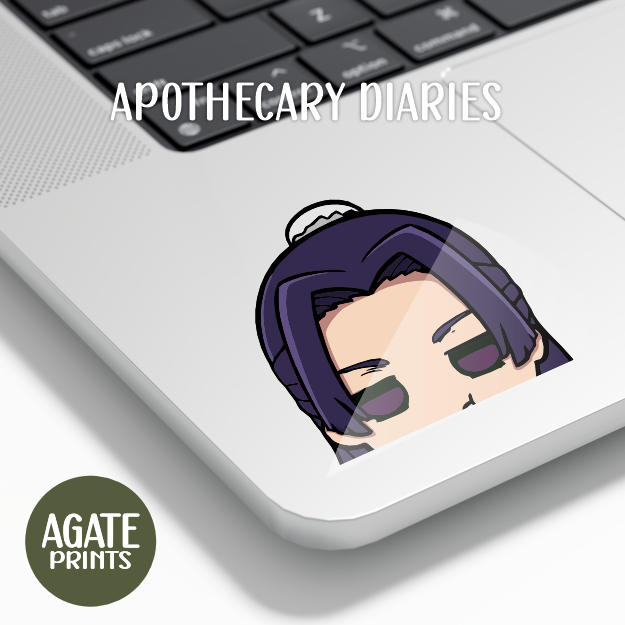 Apothecary Diaries Jinshi Peeking Stickers | Vinyl Anime Laptop ...