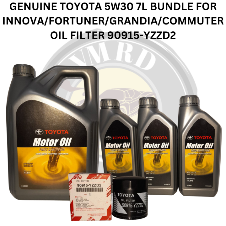 GENUINE TOYOTA 5W30 7L BUNDLE FOR INNOVA/FORTUNER/GRANDIA/COMMUTER OIL ...