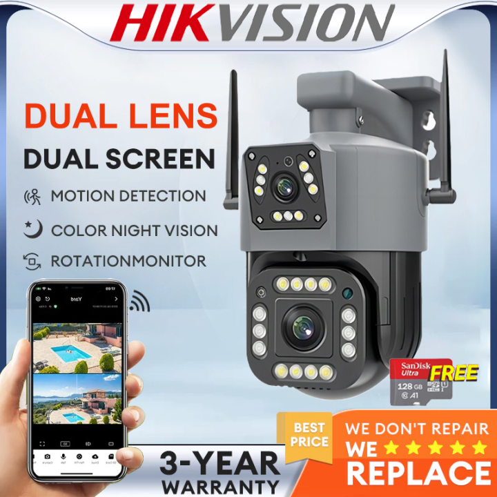 🔥Hikvision Outdoor CCTV Camera Wifi Connect 360 Waterproof Alarm ...