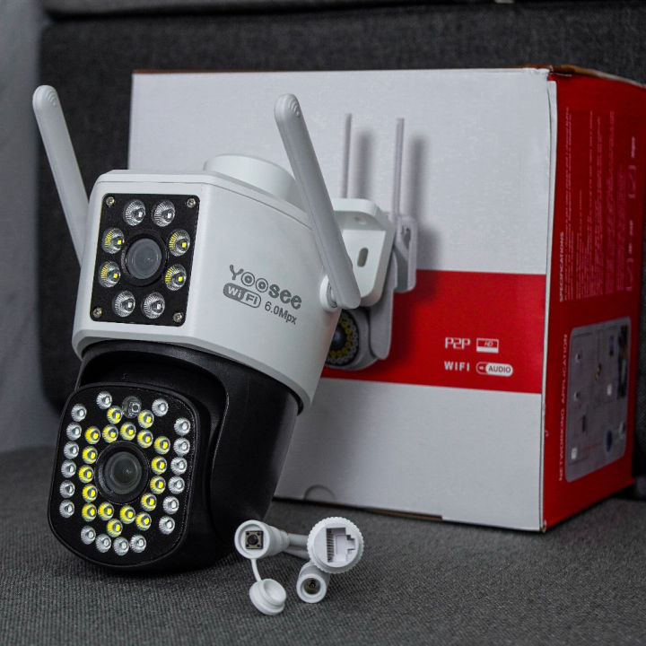 Camera Yoosee 2 mắt 8.0 xem 2 màn hình CÙNG LÚC, chất liệu chống nước ...