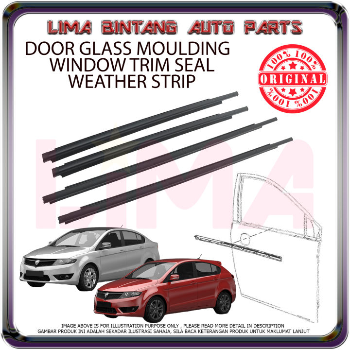 Proton Preve , Suprima S Door Glass Moulding , Weatherstrip ( Outer ...