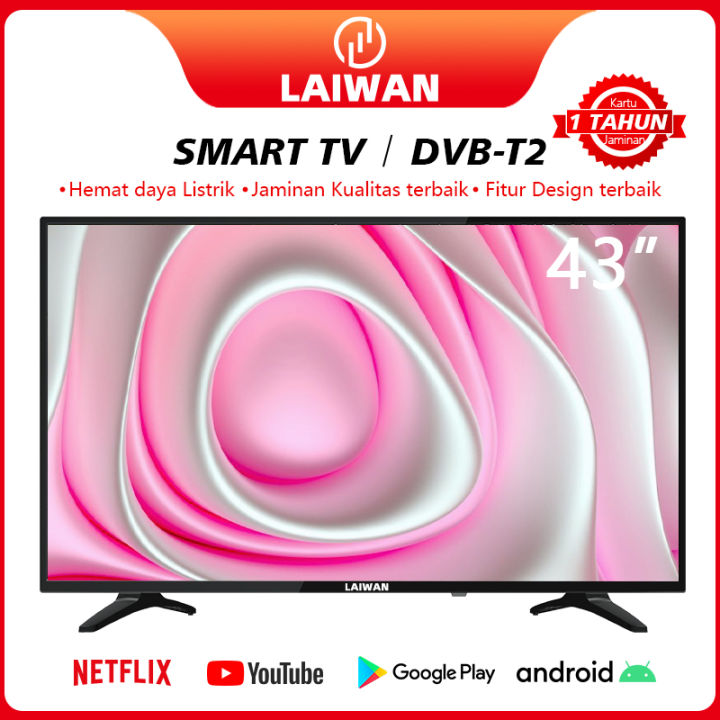 HOT SALE 10.10 【LAIWAN】televisi smart tv 43 inch LED standing tv 43 ...