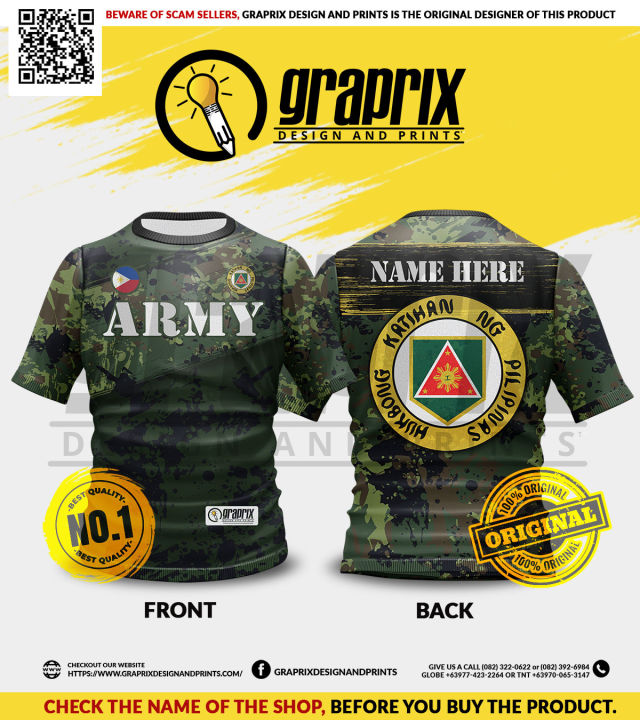 ARMY in the Field T-shirts Full Sublimation | Lazada PH
