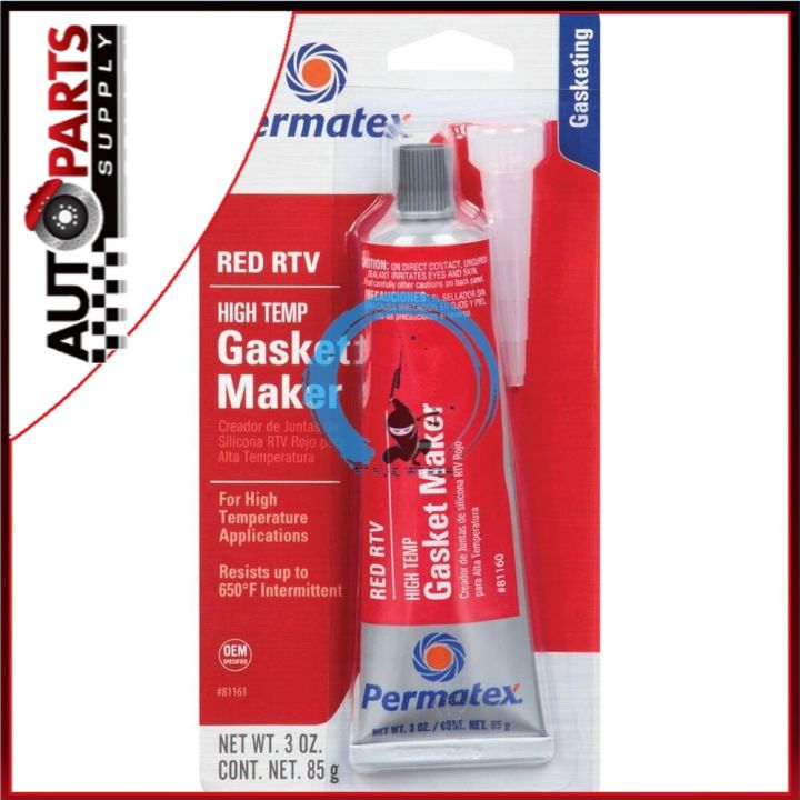 Permatex High-Temp RTV Silicone Gasket Maker - Red, 85g | Lazada