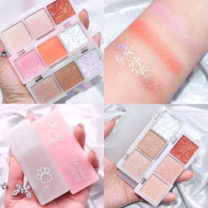 Eyeshadow Palette dengan 3 Warna Kombinasi Glitter Matte Shimmer Tahan ...
