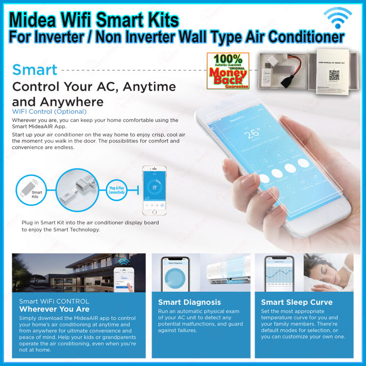 Midea WiFi Smart Kits For Wall Type Midea Air Conditioner EU-SK105 | Lazada