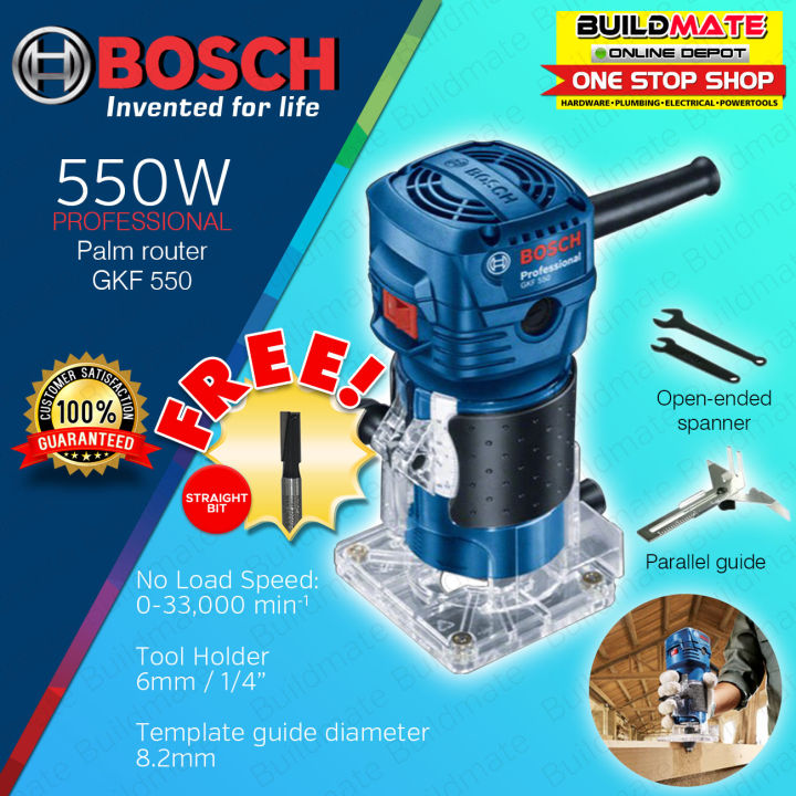 BOSCH Professional Palm Router / Trimmer 550W COC GKF 550 - BUILDMATE ...