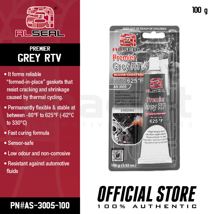 RoadFit ALSEAL Premier Grey RTV Silicone Gasket Makers 100gm AS-3005 ...