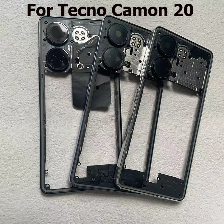For Tecno Camon 20 Front Back Frame Plate Housing Front Bezel Faceplate ...