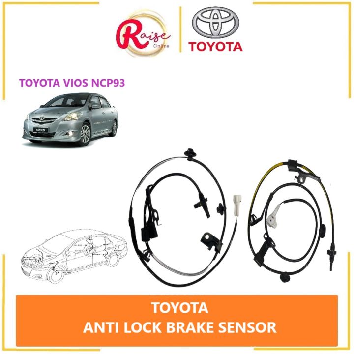 TOYOTA VIOS NCP93 2008-12 FRONT REAR ABS WHEEL SPEED SENSOR MADE IN ...