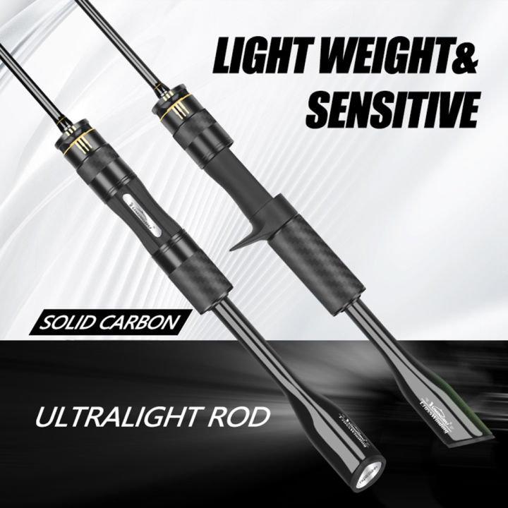Full Carbon Ultralight Fishing Rod Solid Carbon UL Spinning Rod ...