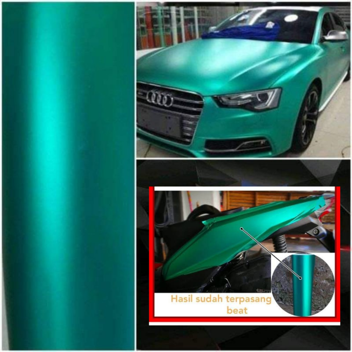 STIKER MOTOR HIJAU TOSCA DOFF METALIK PREMIUM SKOTLET WRAPPING MOTOR ...