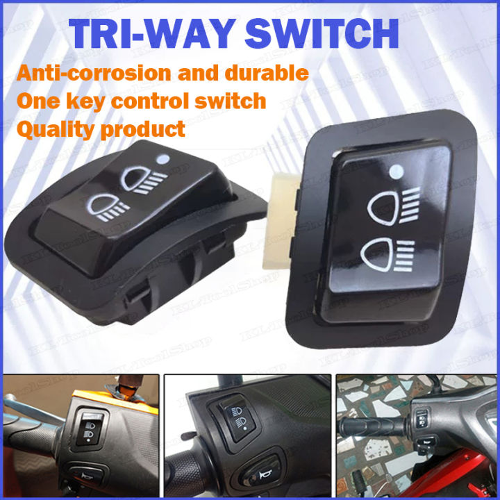 Motorcycle Headlight Switch LED TRI Switch 3 Way Swtich for Headlight ...