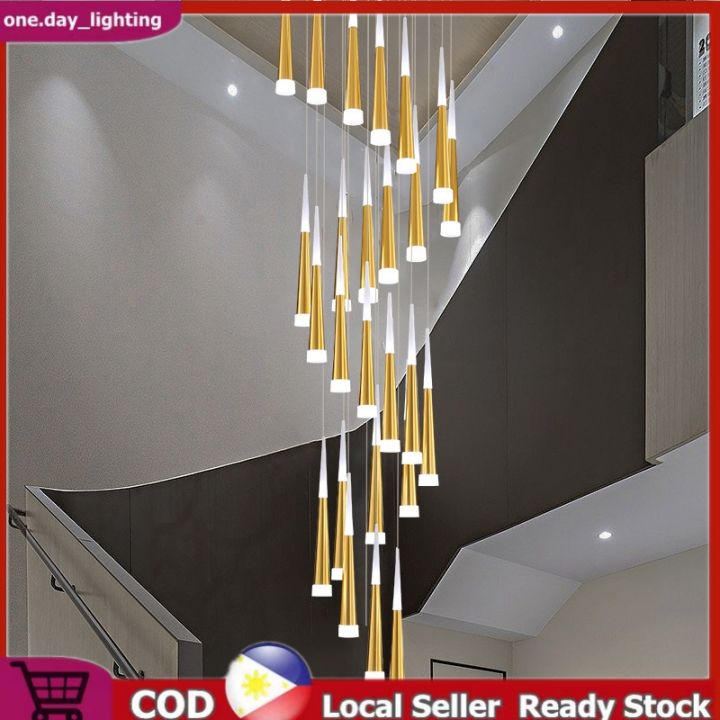 Stair Modern Led Chandelier Ceiling Lights Long Pendant Light Drop ...