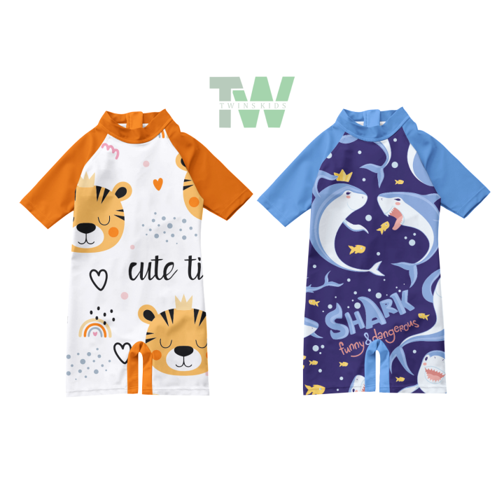Baju renang anak bayi perempuan dan laki laki motif anak anak lucu ...