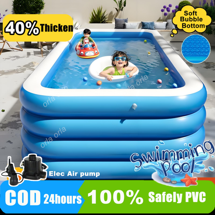 Inflatable swimming pool for kids sale pool thicken for adult family ...