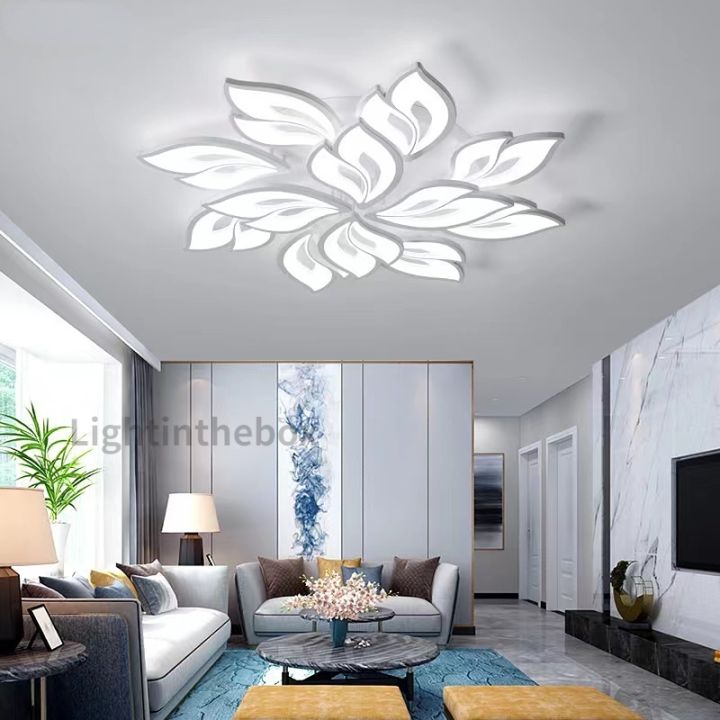 Lightinthebox Modern Led Chandelier For Living Room Tri Color Lamp ...