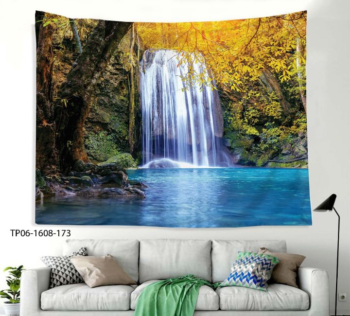 Tranh Vải treo tường in 3D trang trí, Backdrop, mùa hè decor phòng ...