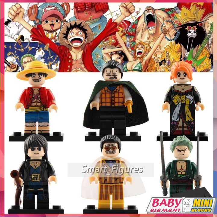Monkey D. Luffy Minifigures Nami Zoro Nico Robin One Piece Mini Figures ...