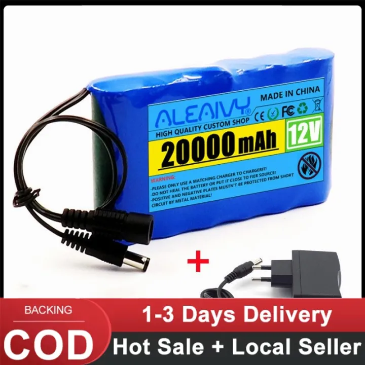 NEW Portable Super 12V 20000mah Battery Rechargeable Lithium Ion ...
