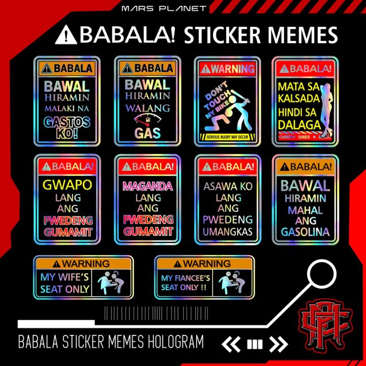 BABALA BAWAL HIRAMIN MOTORCYCLE BIKE STICKER WATERPROOF♢ | Lazada PH