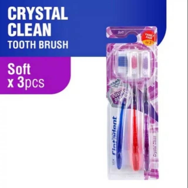 CIPTADENT SIKAT GIGI 3'S CRYSTAL CLEAN SERIES SOFT // SIKAT GIGI ...