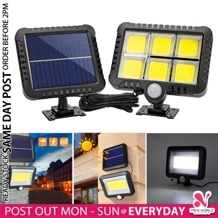 𝗡𝗜𝗚𝗛𝗧 𝗦𝗘𝗡𝗦𝗢𝗥 》Auto On Off Motion Sensor Solar LED COB Split Wall Light ...