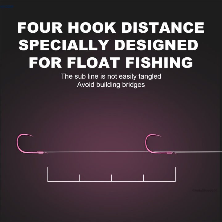 20 Pairs Fishing Float Rig Kit of Ready-Tied Double Hooks for Silver Carp and Bighead Carp TP-PH ...