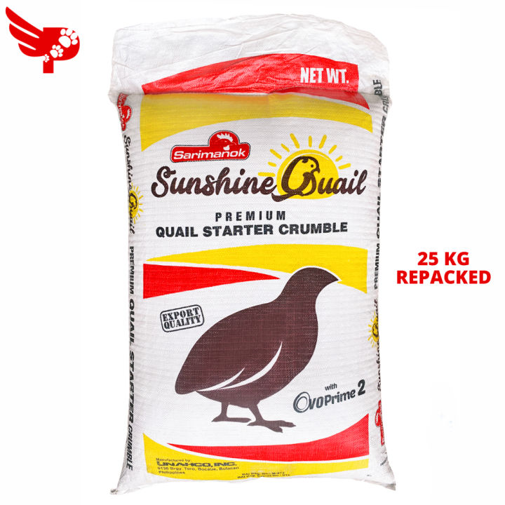 Sarimanok Sunshine Quail - Premium Quail Starter Crumble - 25KG ...
